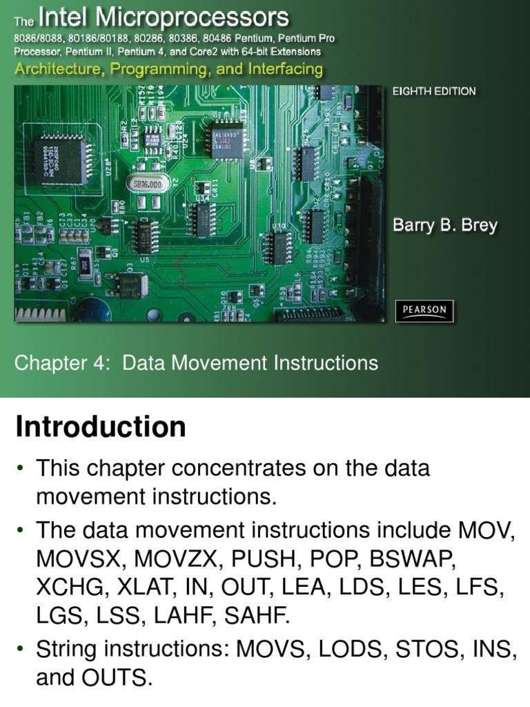5Ch4-Data Movement Instructions, Brey Barry PDF | PDF | Microprocessor | Assembly Language