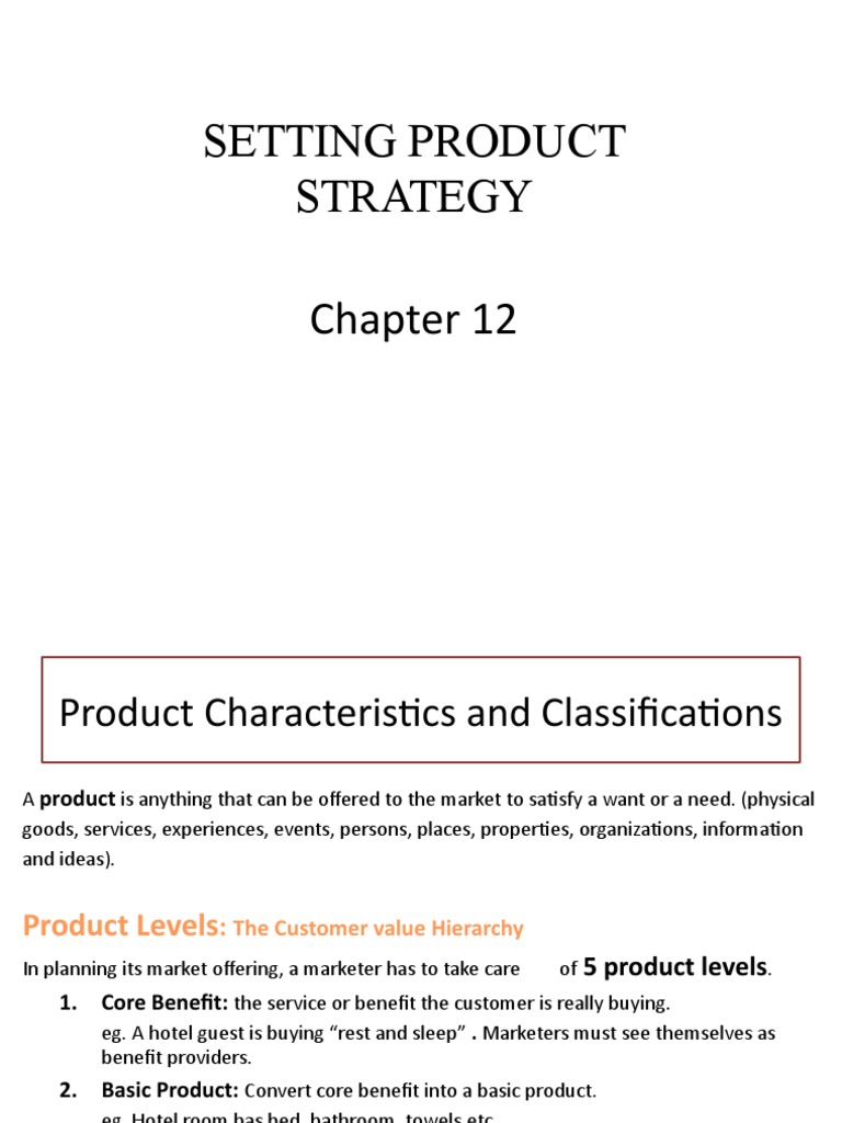 Chapter 12 - Setting Product Strategy | PDF | Brand | Pricing
