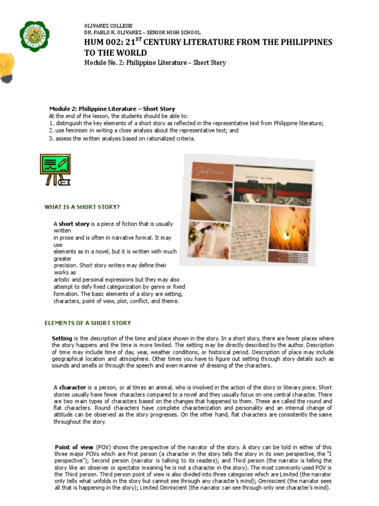 Philippine Literature - Elements and Influences of Paz Marquez Benitez ...