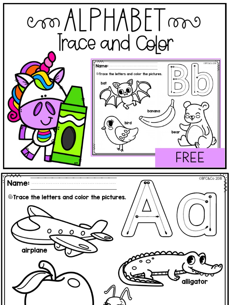Alphabet Trace & Color-Unlocked | PDF | Business