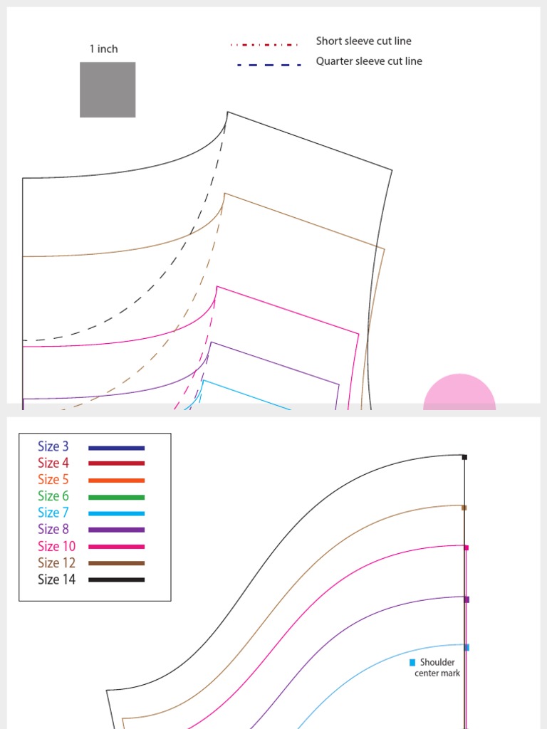 1 Inch Quarter Sleeve Cut Line Short Sleeve Cut Line | PDF | T Shirt ...