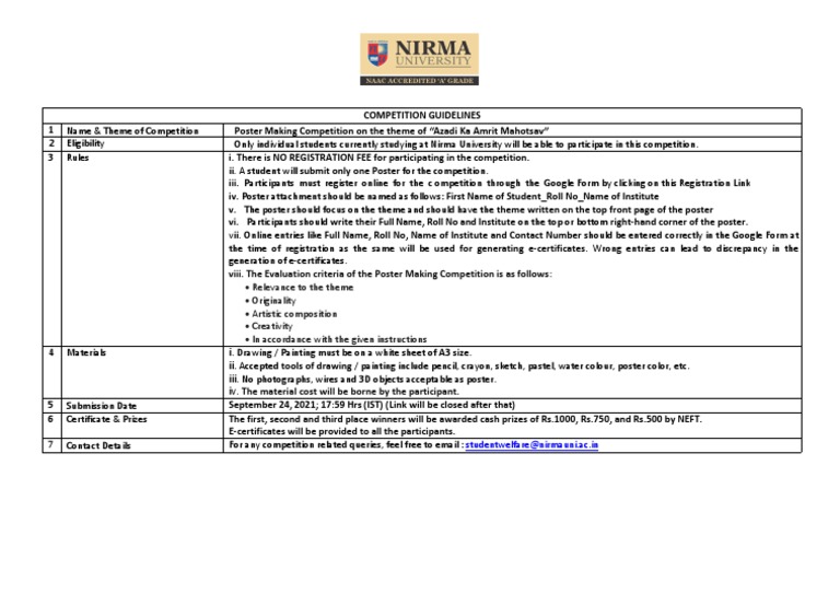 Rules For Poster Making Competition | PDF