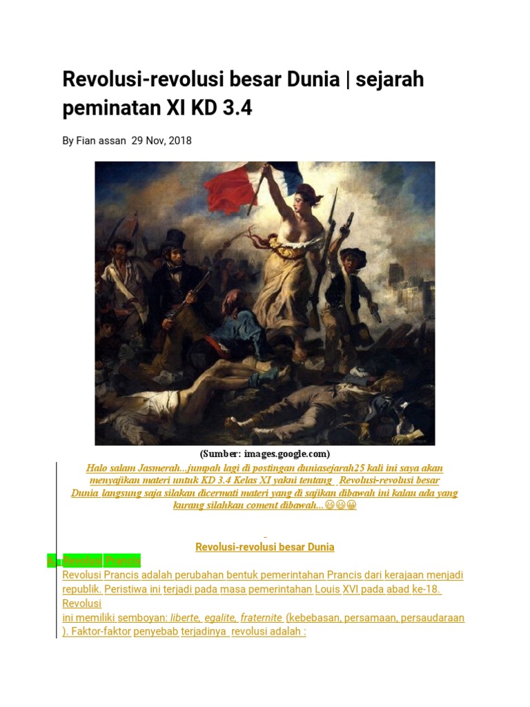 Revolusi Besar Dunia | PDF | Sejarah