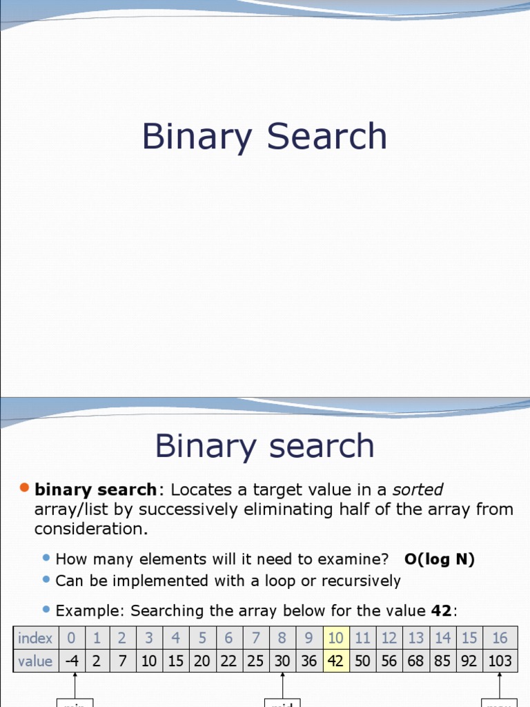 Binary Search | PDF | Integer (Computer Science) | Computing