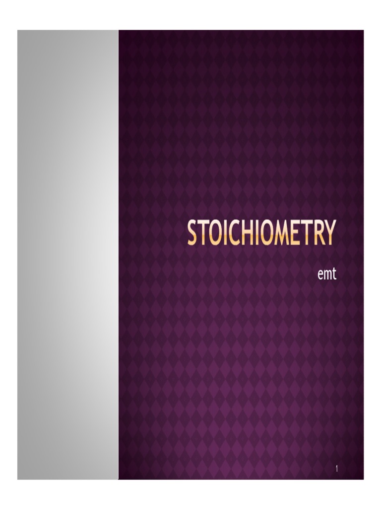 Chemical Reactions and Stoichiometry Guide | PDF | Stoichiometry | Mole ...