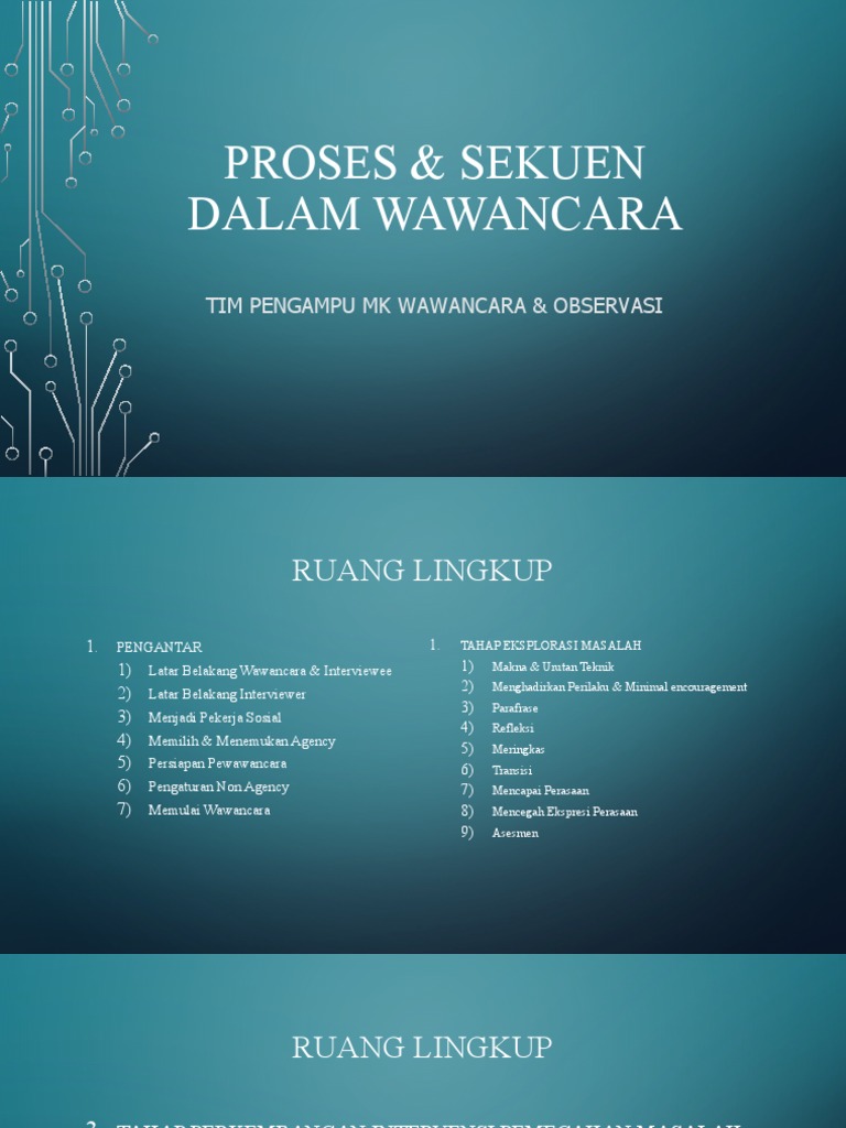 Proses & Sekuen Dalam Wawancara | PDF | Karier & Perkembangan