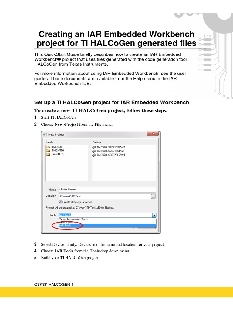 Creating An Iar Embedded Workbench Project For Ti Halcogen Generated ...
