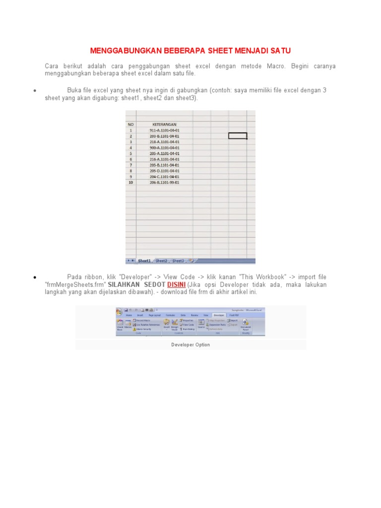 Menggabungkan Beberapa Sheet Menjadi Satu | PDF | Seni
