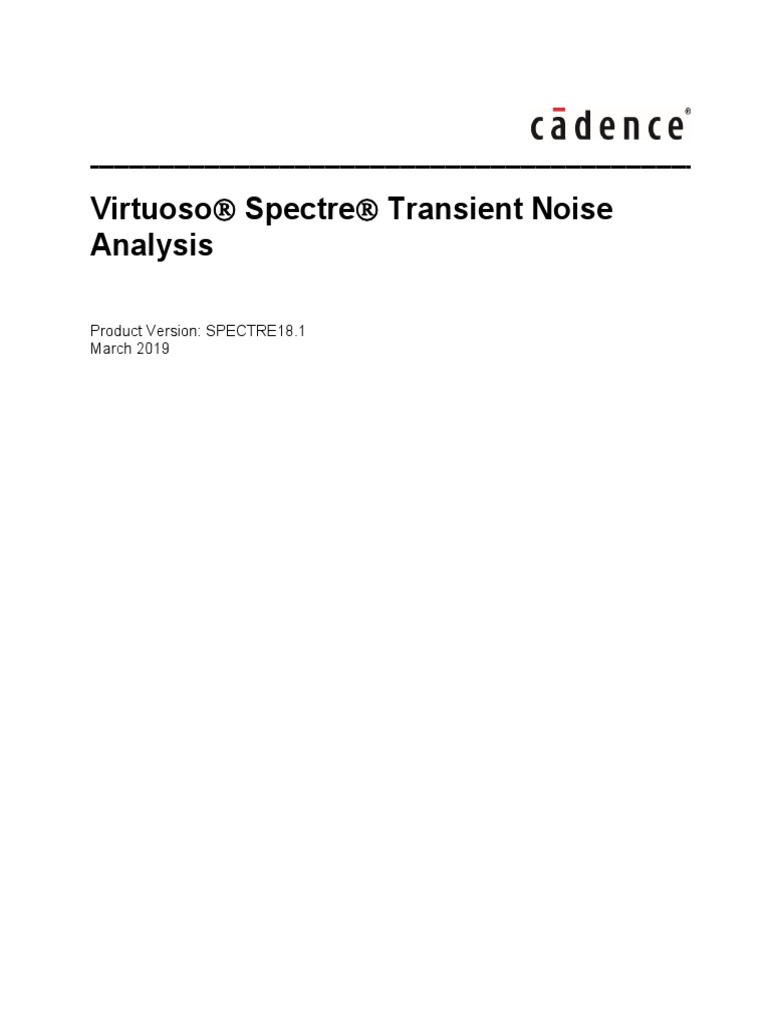 Spectre Transientnoise | PDF | Spectral Density | Electrical Network