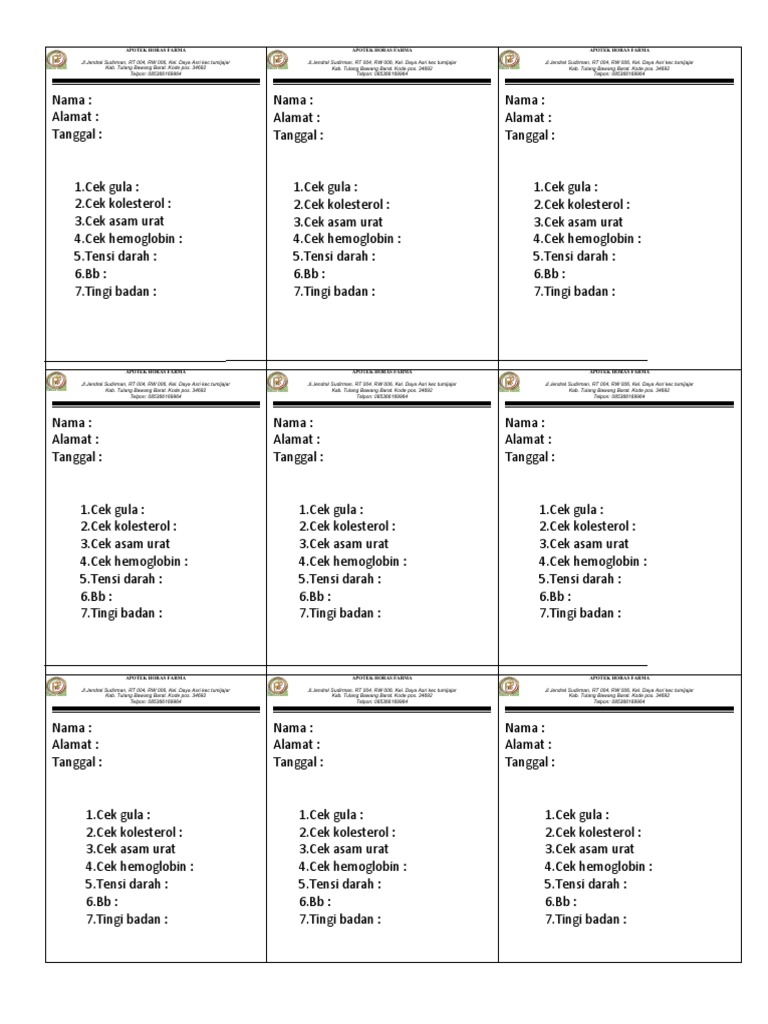 Lembar Cek | PDF