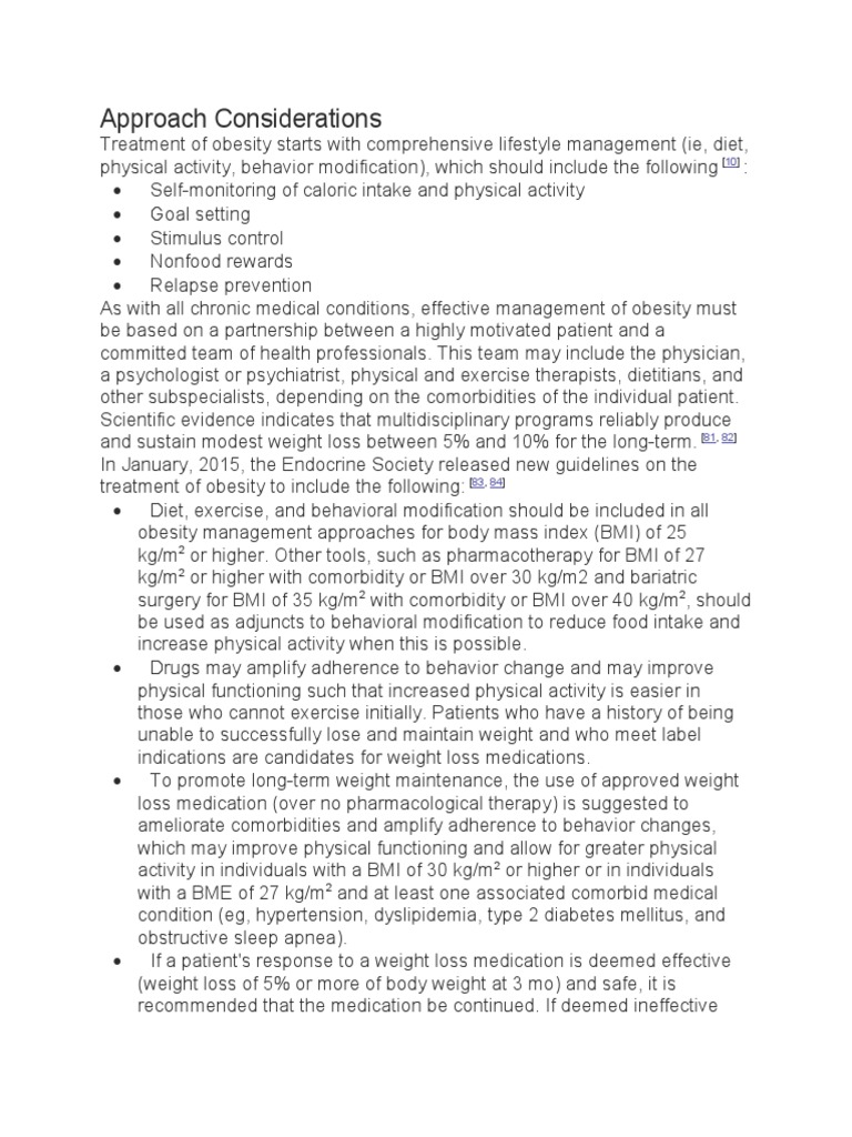 Treatment Medscape | Download Free PDF | Management Of Obesity | Obesity