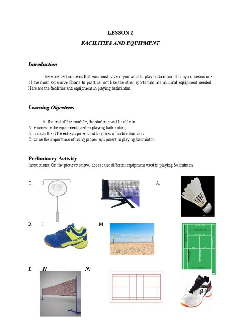 Facilities and Equipment | PDF | Materials