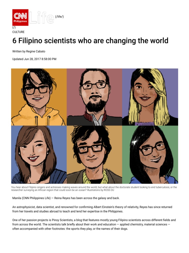 6 Filipino Scientists Who Are Changing The World | PDF | Remote Sensing ...