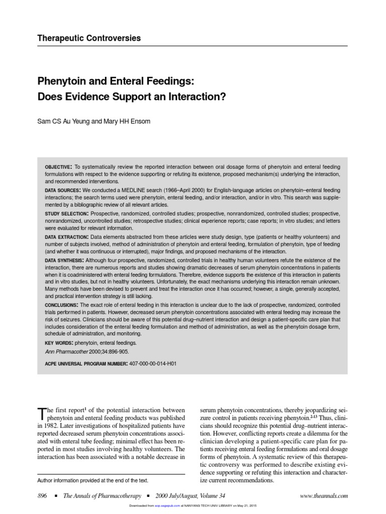 Lampiran Jurnal Interaksi Fenitoin Dan EN | PDF | Bioavailability ...