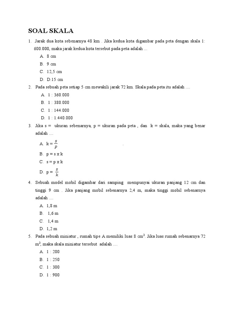Naskah Soal Skala | PDF