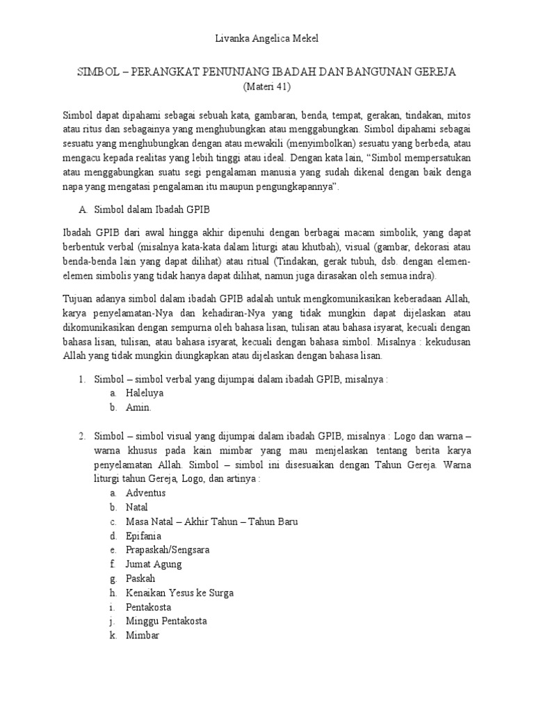 Rangkuman Materi Katekisasi | PDF