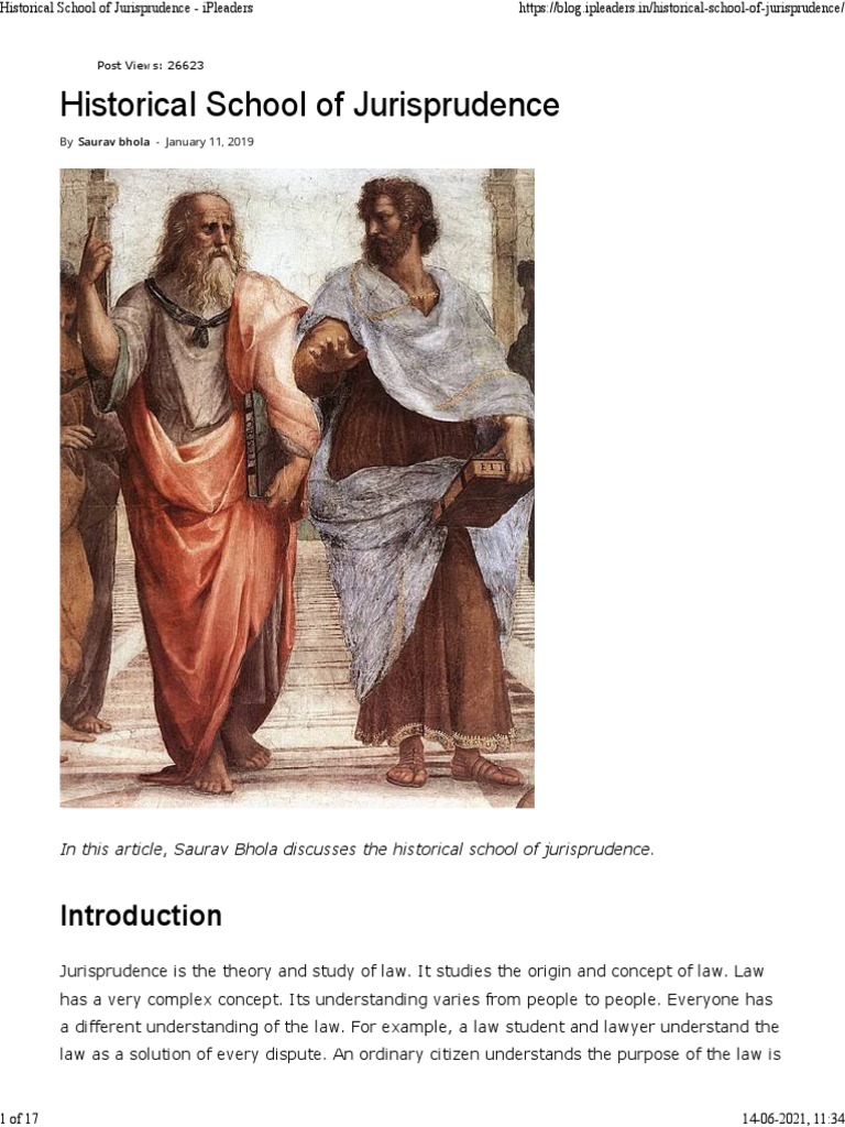 Overview of Historical Jurisprudence | PDF | Jurisprudence | Equity (Law)