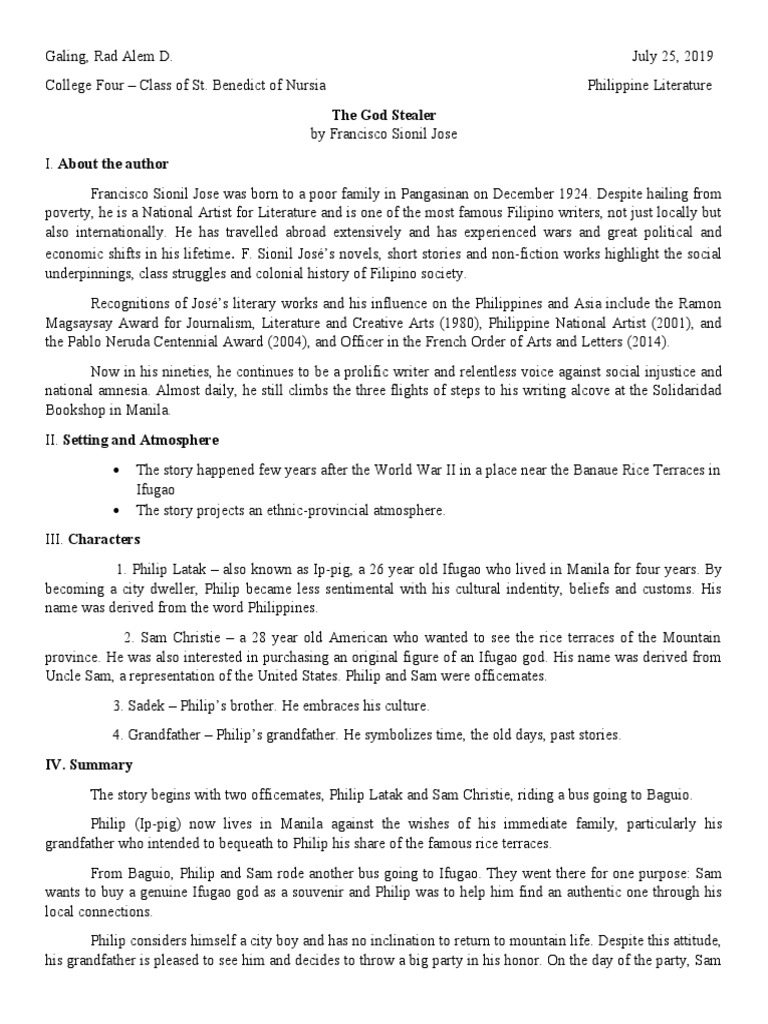 The God Stealer Report | PDF