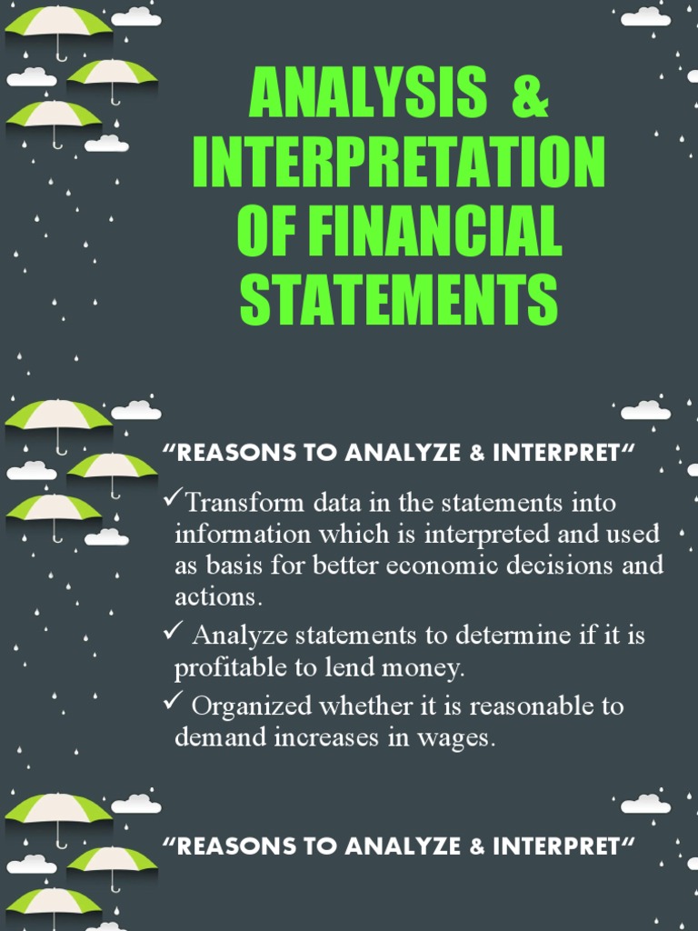 Analysis & Interpretation of Financial Statements | PDF | Equity ...