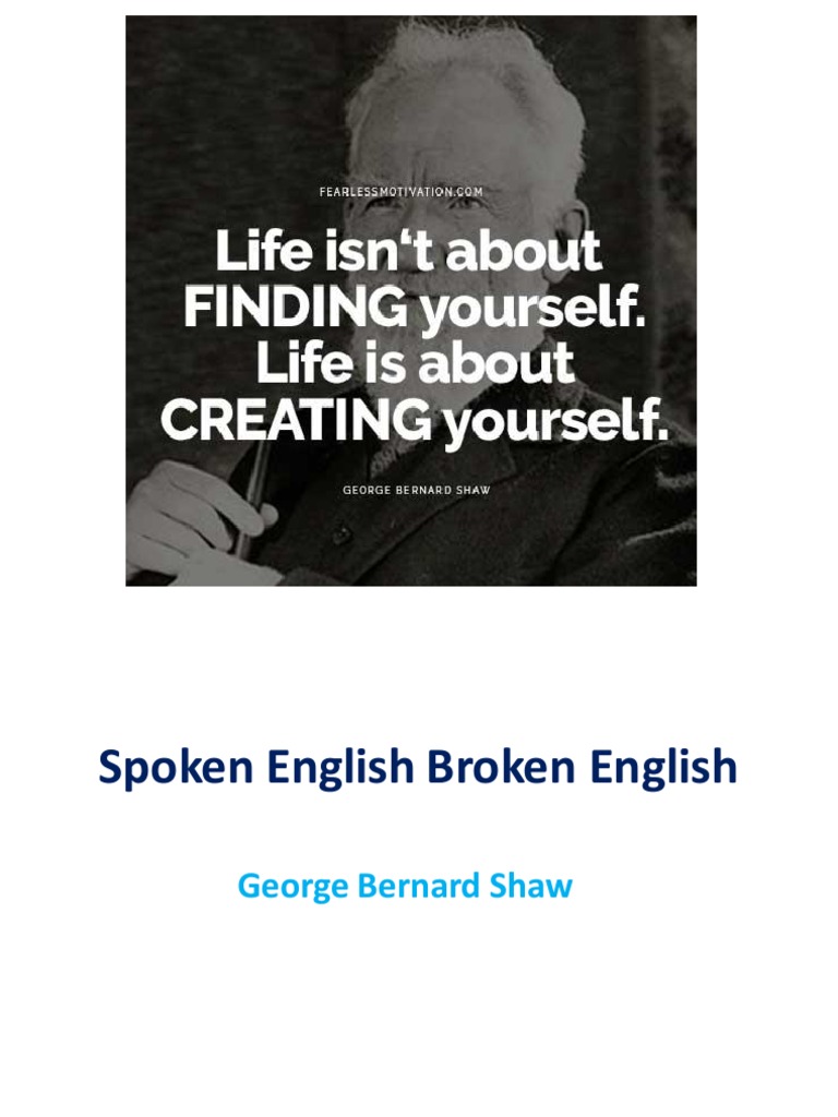 Spoken English Broken English | PDF | English Language | George Bernard ...