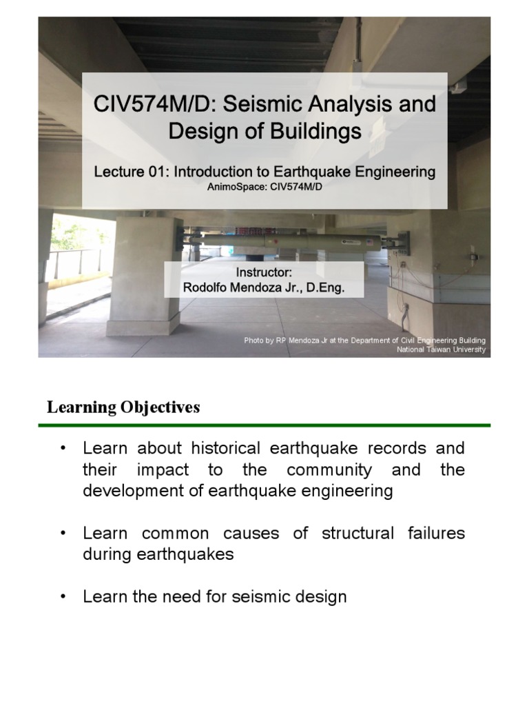 01 Introduction To Earthquake Engineering | PDF | Earthquakes ...