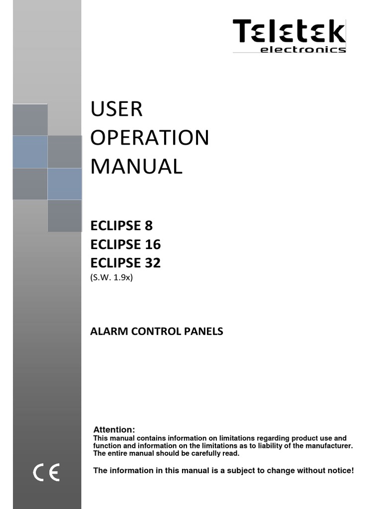 Teletek 18020763 - User - Operation - Manual - Eclipse - 8-16-32 - (1 | PDF | Menu (Computing ...