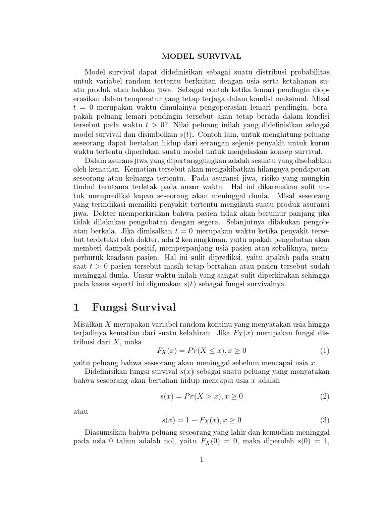 Survival Model | PDF