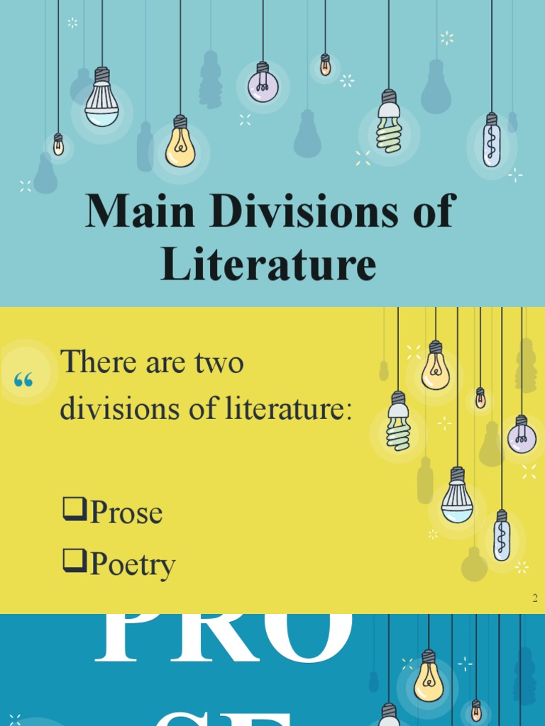Divisions of Literature: Prose and Poetry | PDF | Poetry | Comedy
