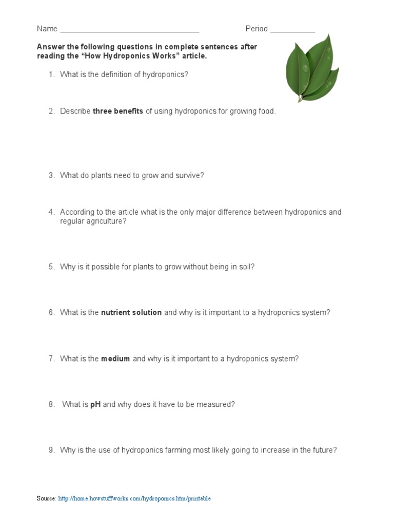 Answer The Following Questions in Complete Sentences After Reading The ...