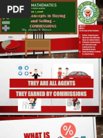 Solving Word Problems Involving Commission | PDF | Percentage | Business