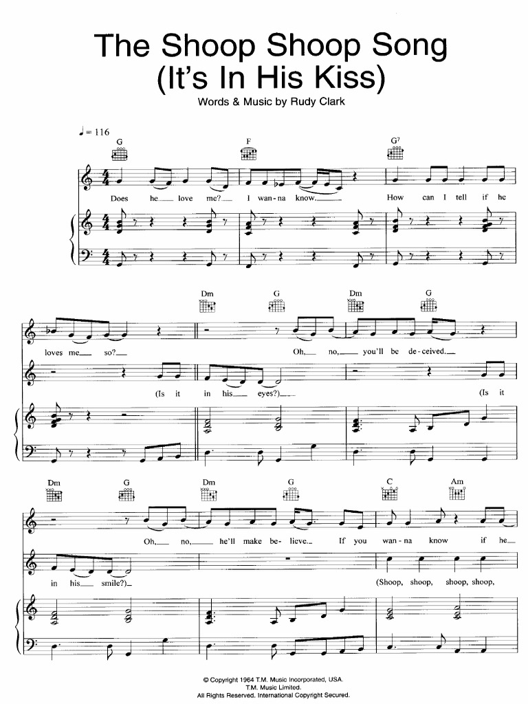 The Shoop Shoop Song Aretha Franklin | PDF