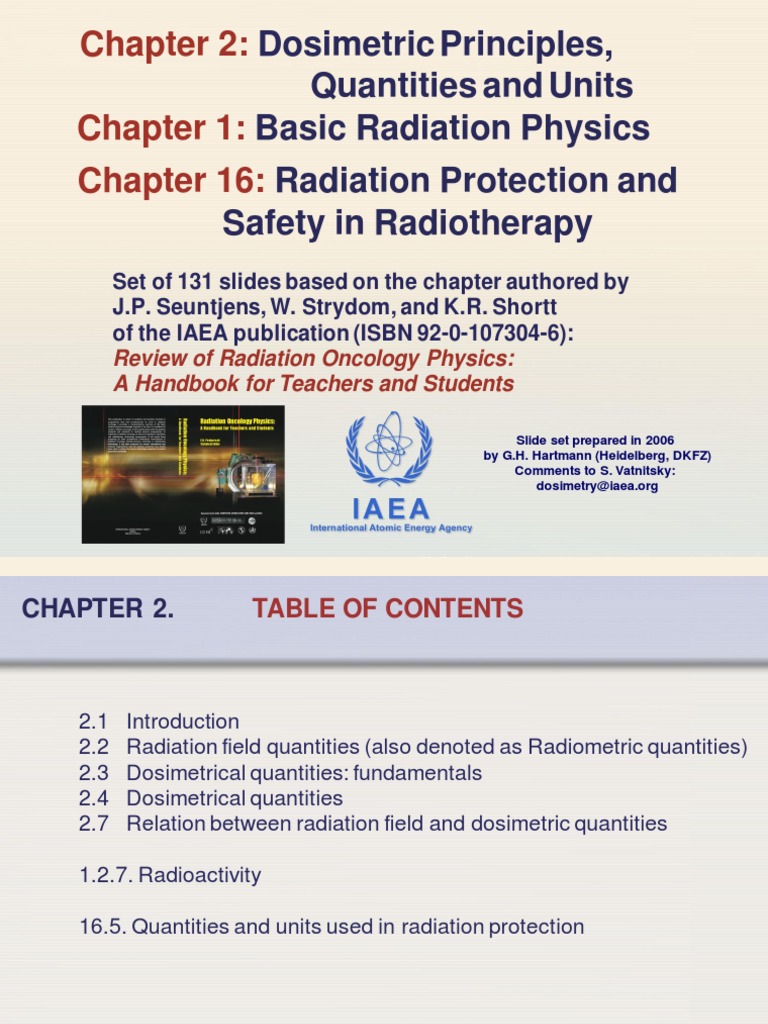 Dosimetric Principles in Radiation Physics | PDF | Ionizing Radiation | Electron