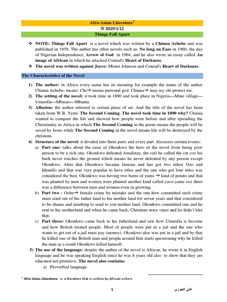 Things Fall Apart | PDF