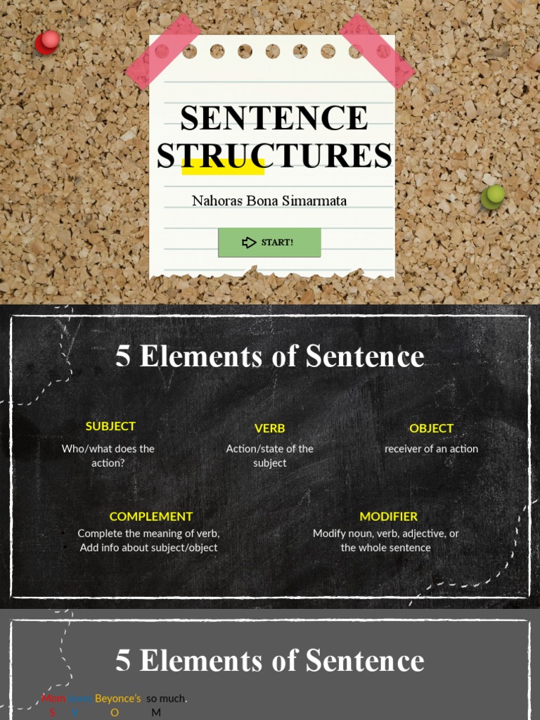 Sentence Structures: Nahoras Bona Simarmata | PDF | Verb | Object (Grammar)