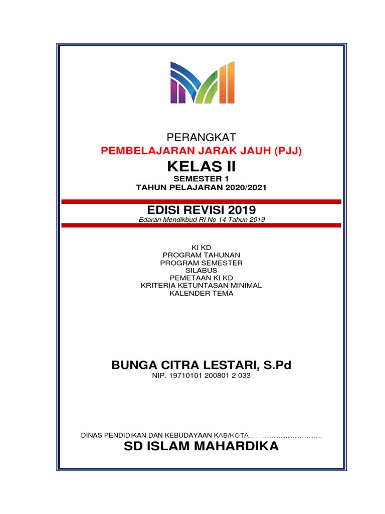 Contoh RPP Daring KLS 2 | PDF