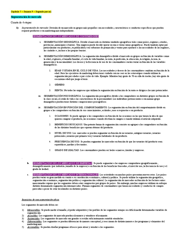 Resumen. Segundo Parcial | PDF | Marketing | Producto (Negocio)