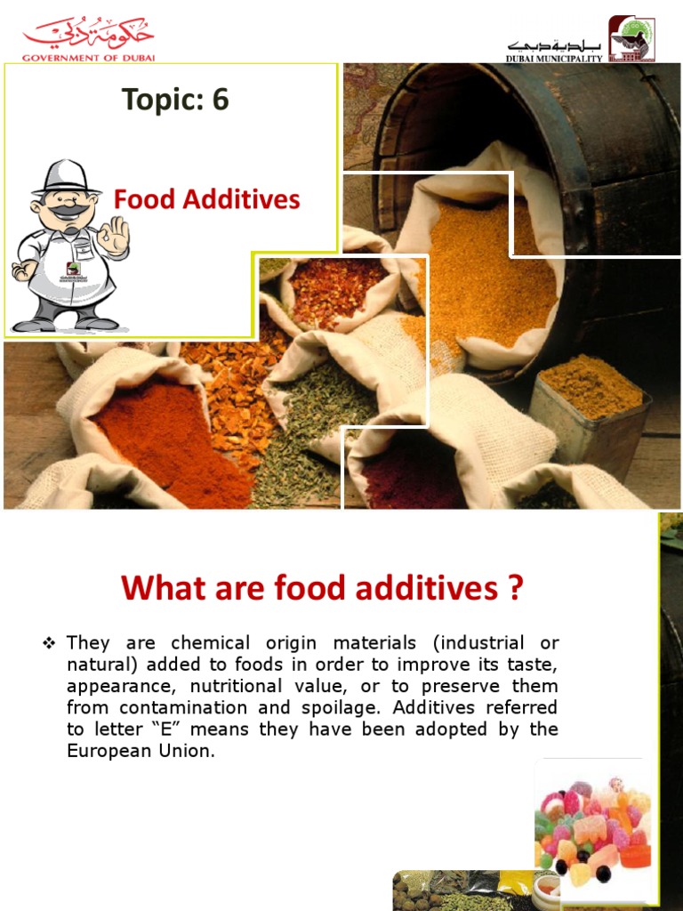 Topic: 6: Food Additives | PDF | Foods | Food And Drink