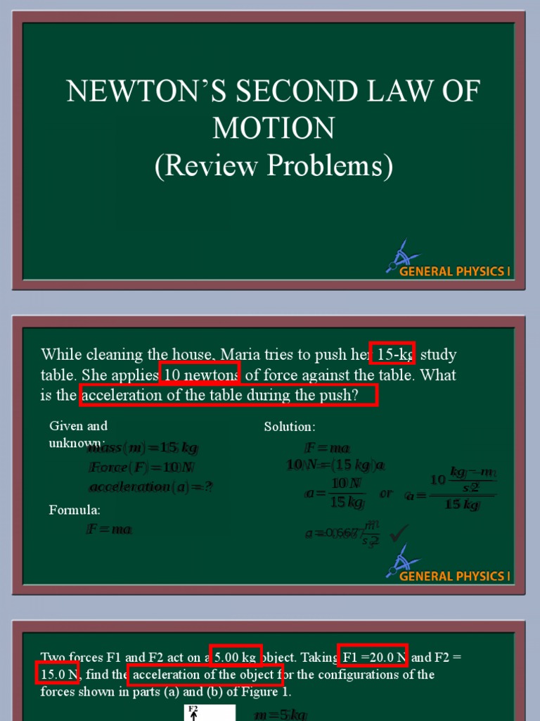 Newton's Second Law of Motion | PDF | Force | Velocity