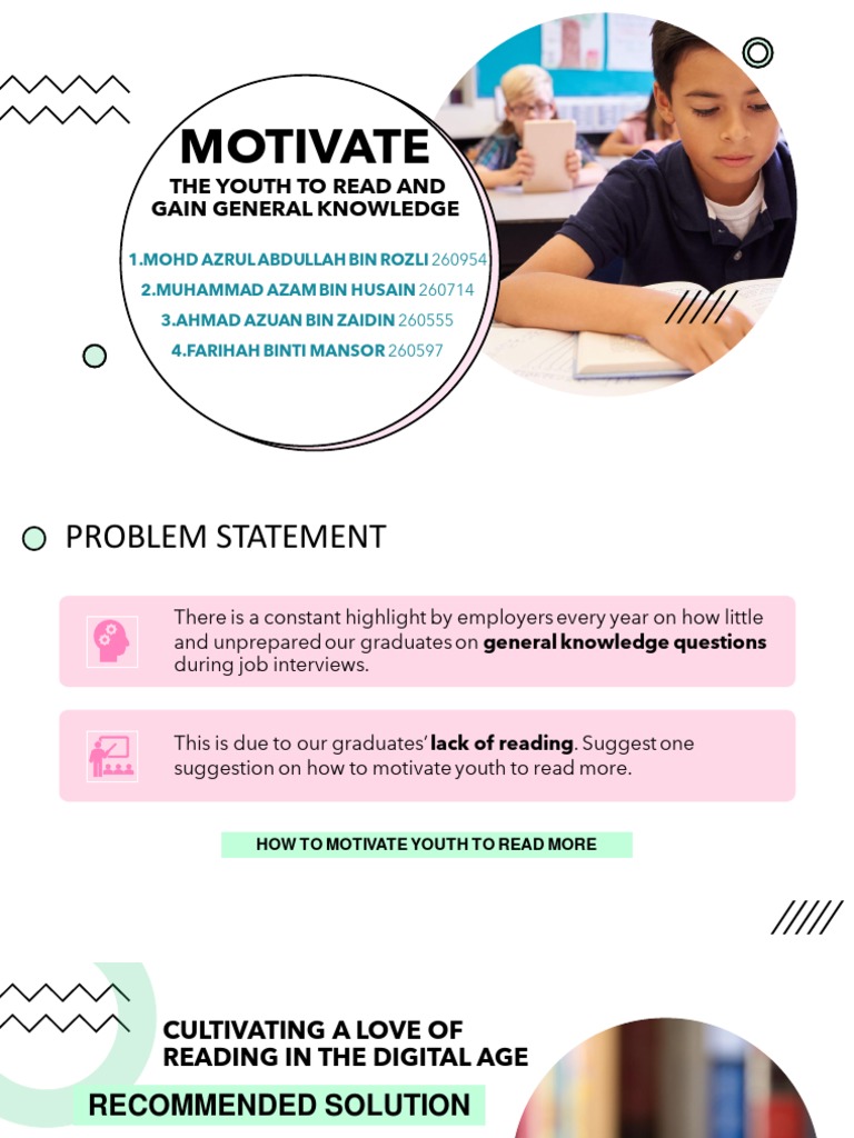 Motivate: The Youth To Read and Gain General Knowledge | PDF | E Books ...