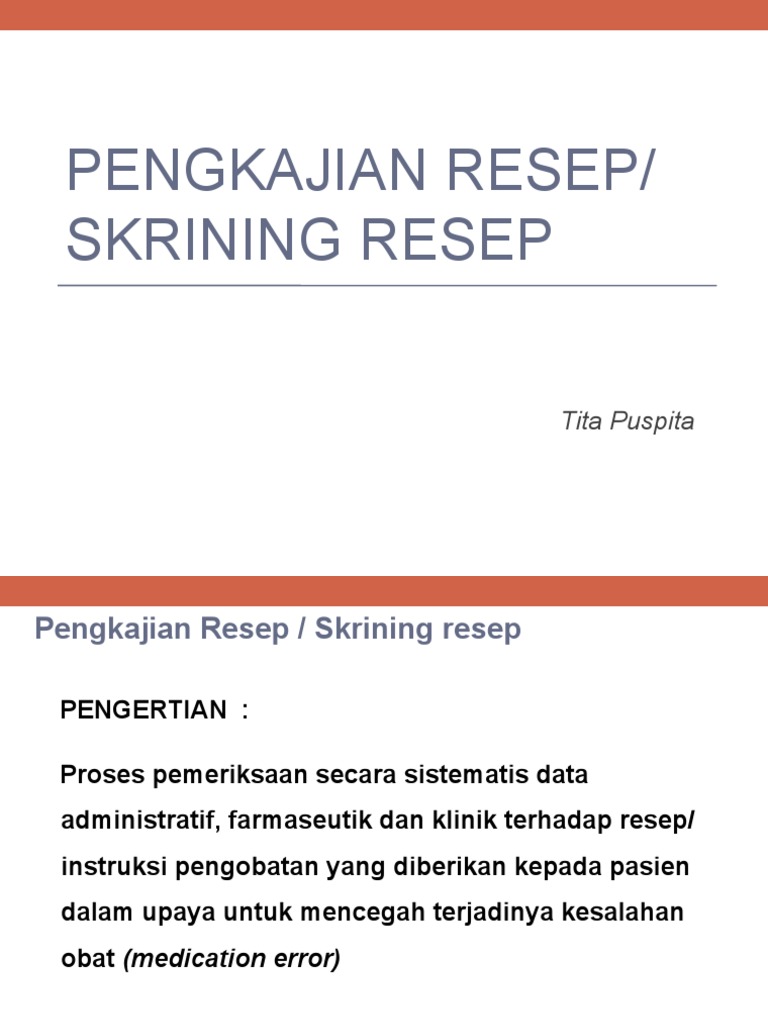 M3a. Pengkajian Resep | PDF