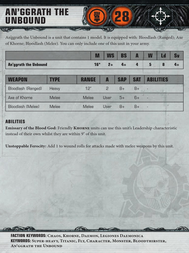 Apoc Datasheet FW Legiones Daemonica Web | PDF | Fantasy | Campaign ...