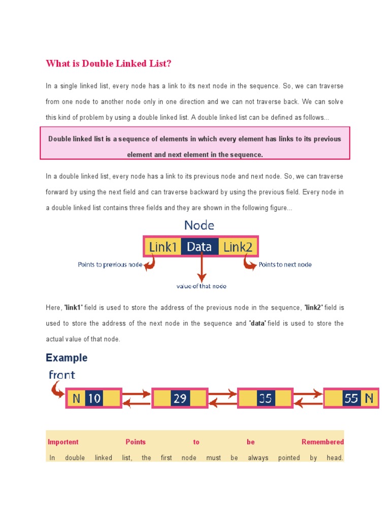 Double Linked List | PDF | Data Management | Software Development