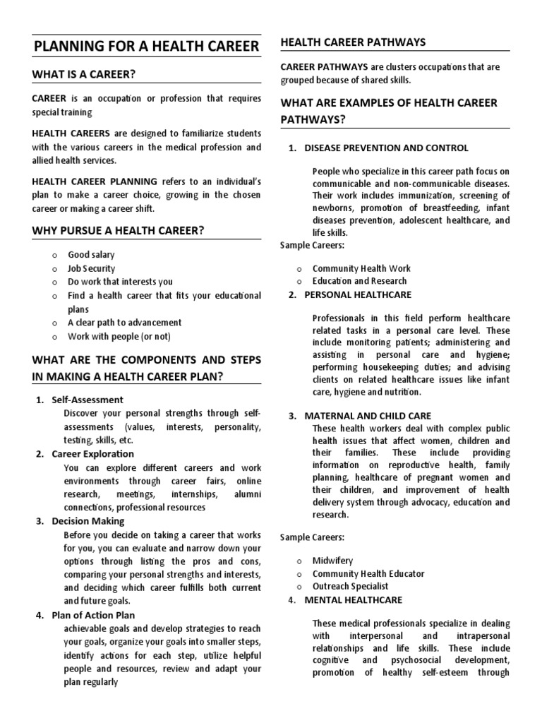 Health Career Pathways: A Guide to Exploring Options in the Medical ...