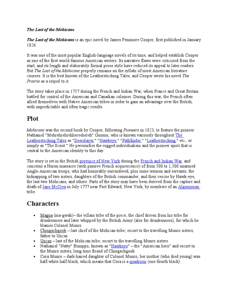 Ultimul Mohican | PDF | The Last Of The Mohicans