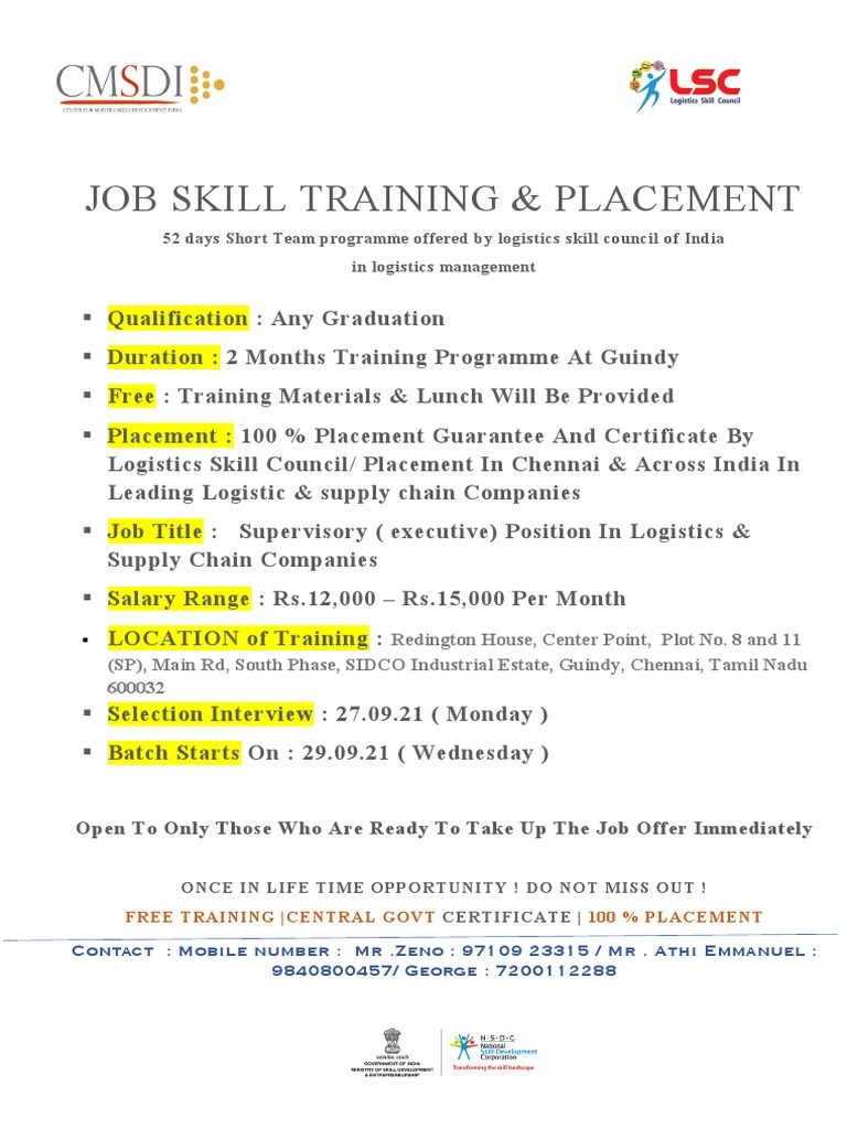 Job Skill Training | PDF
