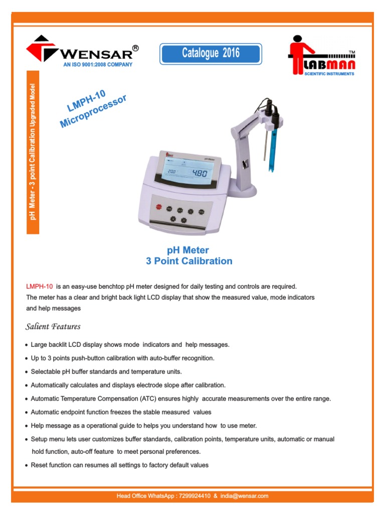 PH Meter 3 Point Calibration | PDF | Ph | Calibration