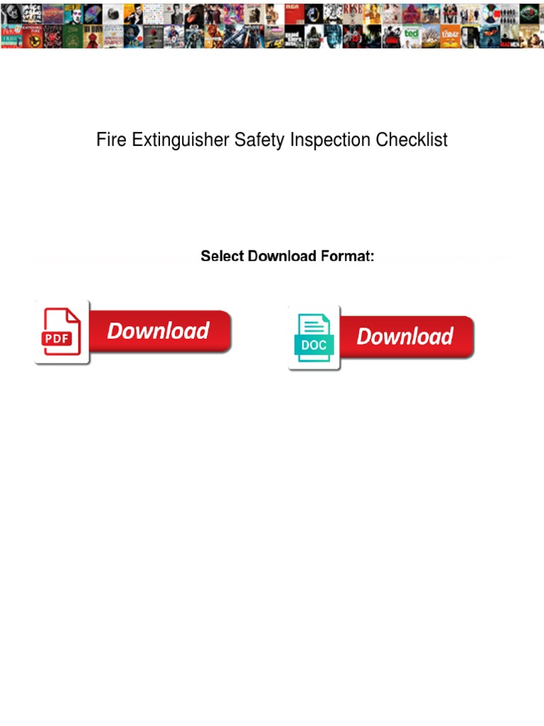 Fire Extinguisher Inspection Checklist Guide | PDF | Fire Safety | Safety