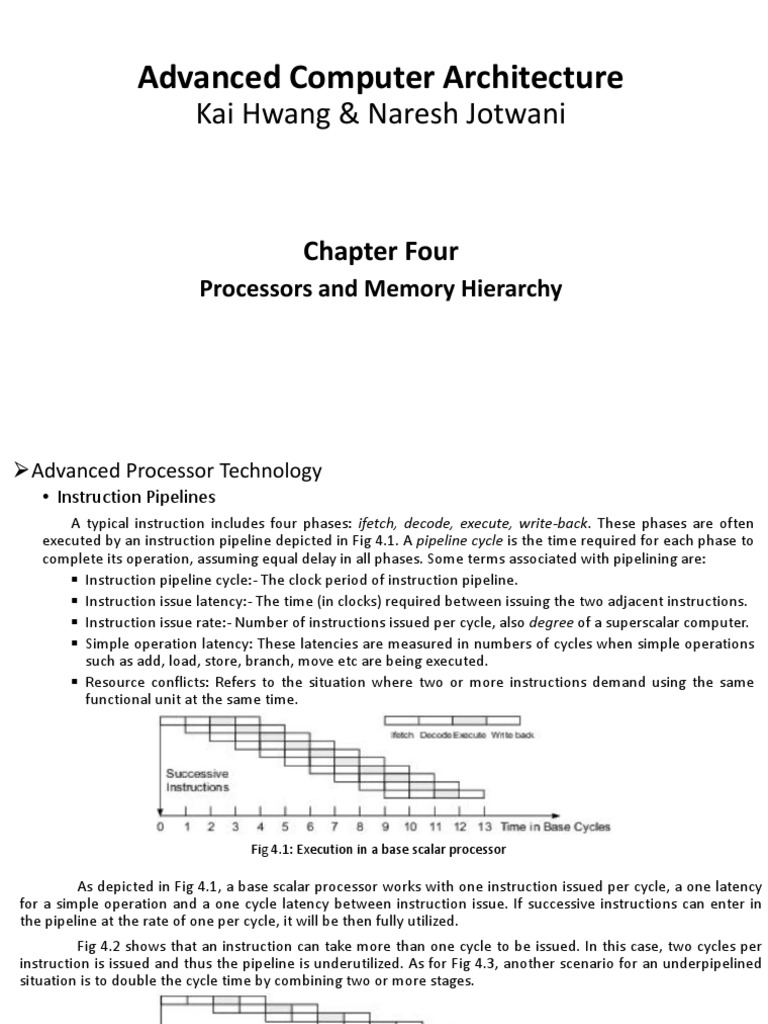 Chapter 4 (Processors and Memory Hierarchy) | PDF | Central Processing Unit | Computer Data Storage