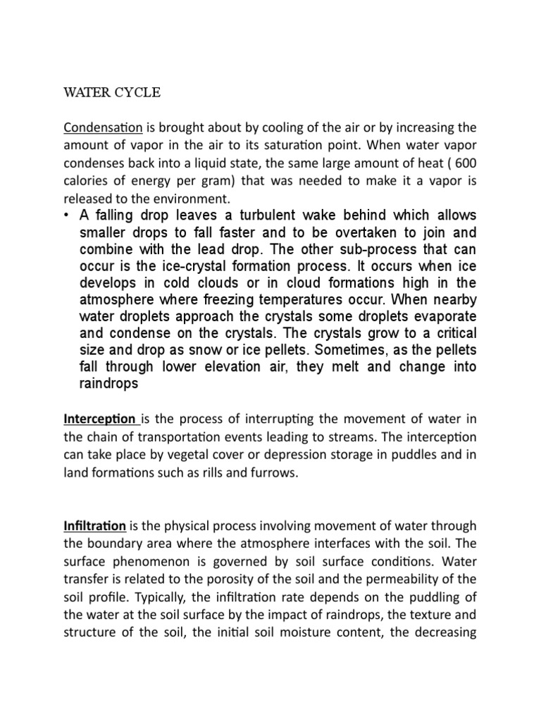 Interception Is The Process of Interrupting The Movement of Water in ...
