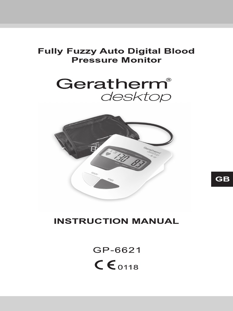 User Manual Geratherm Desktop | PDF | Blood Pressure | Hypertension